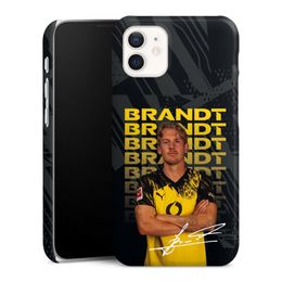 DeinDesign iPhone 12 mini Handy Premium Case Smartphone Handyh&uuml;lle Schutzh&uuml;lle gl&auml;nzend Julian Brandt Bvb Borussia Dortmund Premium Case