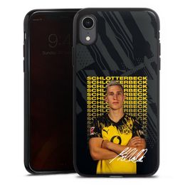 DeinDesign iPhone Xr Handy Silikon H&uuml;lle Case schwarz Handyh&uuml;lle Borussia Dortmund Nico Schlotterbeck Bvb