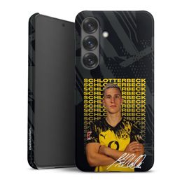 DeinDesign Galaxy S25 Handy Premium Case Smartphone Handyh&uuml;lle Schutzh&uuml;lle matt Borussia Dortmund Nico Schlotterbeck Bvb Premium Case