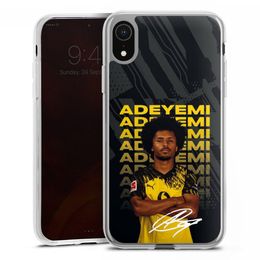 DeinDesign iPhone Xr Handy Silikon H&uuml;lle Case transparent Handyh&uuml;lle Bvb Borussia Dortmund Karim Adeyemi Silikon Case