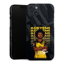 DeinDesign iPhone 15 Plus Handy Premium Case Smartphone Handyh&uuml;lle Schutzh&uuml;lle matt Bvb Borussia Dortmund Karim Adeyemi Premium Case