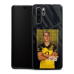 DeinDesign Huawei P30 Pro Handy Silikon H&uuml;lle Case schwarz Handyh&uuml;lle Borussia Dortmund Nico Schlotterbeck Bvb