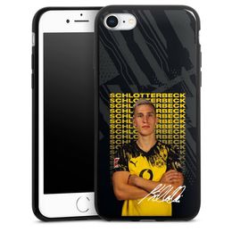 DeinDesign iPhone 8 Handy Slim Case extra d&uuml;nn Silikon Handyh&uuml;lle schwarz H&uuml;lle Borussia Dortmund Nico Schlotterbeck Bvb Silikon Slim Case