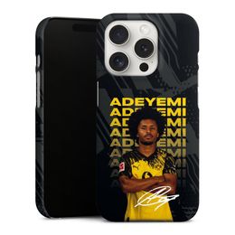 DeinDesign iPhone 15 Pro Handy Premium Case Smartphone Handyh&uuml;lle Schutzh&uuml;lle matt Bvb Borussia Dortmund Karim Adeyemi Premium Case