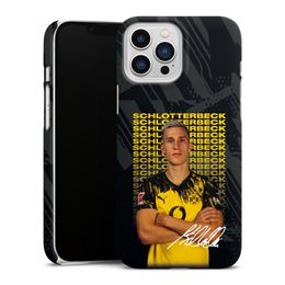 DeinDesign iPhone 13 Pro Max Handy Premium Case Smartphone Handyh&uuml;lle Schutzh&uuml;lle matt Borussia Dortmund Nico Schlotterbeck Bvb Premium Case