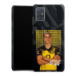 DeinDesign Galaxy A51 Handy Premium Case Smartphone Handyh&uuml;lle Schutzh&uuml;lle gl&auml;nzend Borussia Dortmund Nico Schlotterbeck Bvb Premium Case