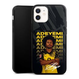 DeinDesign iPhone 12 mini Handy Slim Case extra d&uuml;nn Silikon Handyh&uuml;lle schwarz H&uuml;lle Bvb Borussia Dortmund Karim Adeyemi Silikon Slim Case