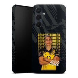 DeinDesign Galaxy A55 5G Handy Premium Case Smartphone Handyh&uuml;lle Schutzh&uuml;lle gl&auml;nzend Borussia Dortmund Nico Schlotterbeck Bvb Premium Case