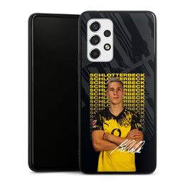 DeinDesign Galaxy A53 5G Handy Silikon H&uuml;lle Case schwarz Handyh&uuml;lle Nico Schlotterbeck Borussia Dortmund Bvb