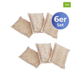 Wenko 6er-Set: Kupferschw&auml;mme in Hellbraun - (L)11 x (B)7 cm - 10% | Putzutensilien