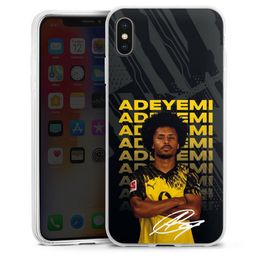 DeinDesign iPhone Xs Max Handy Silikon H&uuml;lle Case transparent Handyh&uuml;lle Bvb Borussia Dortmund Karim Adeyemi Silikon Case