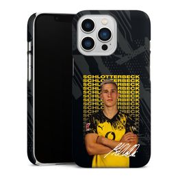 DeinDesign iPhone 13 Pro Handy Premium Case Smartphone Handyh&uuml;lle Schutzh&uuml;lle matt Borussia Dortmund Nico Schlotterbeck Bvb Premium Case
