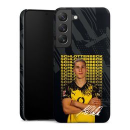 DeinDesign Galaxy S22 Handy Premium Case Smartphone Handyh&uuml;lle Schutzh&uuml;lle matt Borussia Dortmund Nico Schlotterbeck Bvb Premium Case