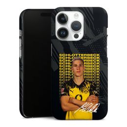 DeinDesign iPhone 14 Pro Handy Premium Case Smartphone Handyh&uuml;lle Schutzh&uuml;lle matt Borussia Dortmund Nico Schlotterbeck Bvb Premium Case