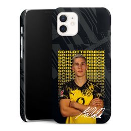 DeinDesign iPhone 12 mini Handy Premium Case Smartphone Handyh&uuml;lle Schutzh&uuml;lle matt Borussia Dortmund Nico Schlotterbeck Bvb Premium Case