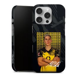 DeinDesign iPhone 16 Pro Handy Premium Case Smartphone Handyh&uuml;lle Schutzh&uuml;lle matt Borussia Dortmund Nico Schlotterbeck Bvb Premium Case