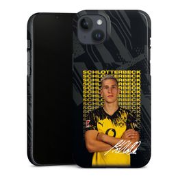 DeinDesign iPhone 14 Plus Handy Premium Case Smartphone Handyh&uuml;lle Schutzh&uuml;lle gl&auml;nzend Borussia Dortmund Nico Schlotterbeck Bvb Premium Case