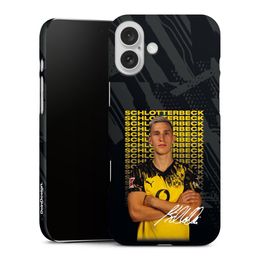 DeinDesign iPhone 16 Plus Handy Premium Case Smartphone Handyh&uuml;lle Schutzh&uuml;lle matt Borussia Dortmund Nico Schlotterbeck Bvb Premium Case