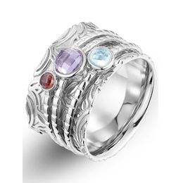 Eclat d'Argent Silber-Ring mit Edelsteinen - 69% | Gr&ouml;&szlig;e 58 | Schmuck