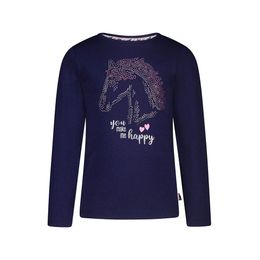 SALT & PEPPER Salt and Pepper Longsleeve "Glitter horse" in Dunkelblau - 47% | Gr&ouml;&szlig;e 128/134 | Kinder-longsleeves