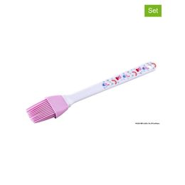 Dr. Oetker 2er-Set: Backpinsel "Peppa & George" in Rosa/ Wei&szlig; - (L)25 cm - 12% | Kuechenhelfer