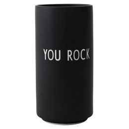 Design Letters Vase "You Rock" in Schwarz - (H)11 x &Oslash; 5,5 cm - 12% | Kerzen-vasen