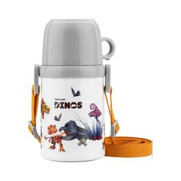 Zwilling Thermoflasche "Dinos" in Grau/ Bunt - 380 ml - 45% | Kinder-austruestung-accessoires