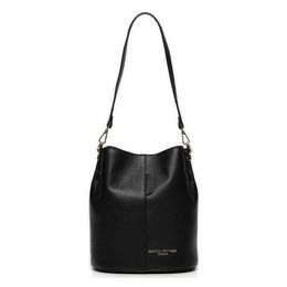 maison h&eacute;ritage PARIS Leder-Schultertasche "Bruna Graine" in Schwarz - (B)26 x (H)23 x (T)16 cm - 72% | Damen-taschen