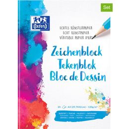 Oxford 2er-Set: Zeichenbl&ouml;cke in Bunt - DIN A3 - 13% | Buero-schulbedarf
