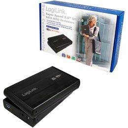 Logilink HDD-Festplatte &raquo;USB 3.0 Geh&auml;use f&uuml;r 3,5 Zoll SATA HDD&laquo; 3,5 Anschluss USB 3.1 Gen 2 schwarz Aluminium Material: Aluminium