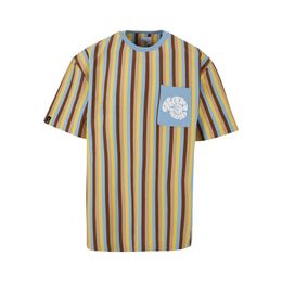 Karl Kani T-Shirt &raquo;Herren KM231-027-2 KK Woven Signature OS Striped Tee&laquo; 1 Stk. lightblue/lightyellow/brown S S KOMFORT OHNE GRENZEN: Genie&szlig;en Sie...