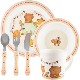 Sigikid Kindergeschirr-Set &raquo;Kuschelfreunde, Mister O'Lui&laquo; beige