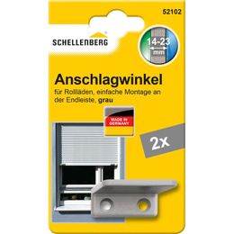 Schellenberg Rollladen-Anschlagstopper &raquo;Zubeh&ouml;r f&uuml;r Au&szlig;enrolll&auml;den&laquo; Set, 2 Stk. tlg. Rollladenstopper, 38 x 31 x 15 mm, grau grau Kunststoff