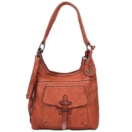Harbour 2nd Hobo &raquo;Cameron&laquo; Damen Umh&auml;ngetasche, Tragetasche, Schultertasche im Used Look cognac