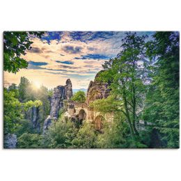 Artland Bild &raquo;Basteibr&uuml;cke in der S&auml;chsischen Schweiz&laquo; Felsen 1 Stk. tlg. als Alubild, Outdoorbild, Leinwandbild in verschied. Gr&ouml;&szlig;en Farbe...