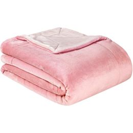 s.Oliver Wohndecke &raquo;Doublesoft&laquo; 150 x 200 cm (Breite x L&auml;nge), praktische Wendedecke, Kuscheldecke rosa/ecru Obermaterial: 100% Polyester B/L: 150...