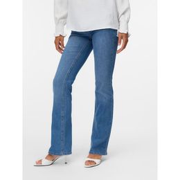 V&eacute;ro Moda Vero Moda Damen Bootcut-Jeans &raquo;VMFLASH MR FLARED POCKET JNS RA3042 NOOS&laquo; Baumwollmischung mit Stretch, regular waist, skinny fit blau L (40), L&auml;nge 30
