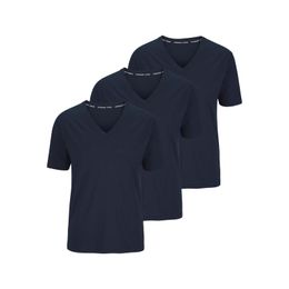 Copenhagen Studios Damen T-Shirt Packung, 3er-Pack, Unterziehshirt aus hochwertiger Bio-Baumwolle blau S