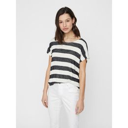 V&eacute;ro Moda Vero Moda Damen Kurzarmshirt &raquo;VMWIDE STRIPE SL TOP GA JRS NOOS&laquo; Viskosemischung schwarz-wei&szlig; S
