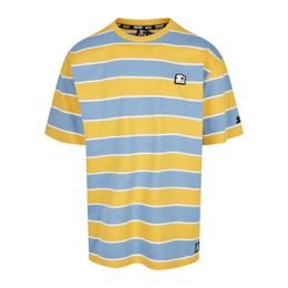 STARTER Black Label T-Shirt &raquo;Herren Starter Block Stripes Tee&laquo; 1 Stk. horizonblue/californiayellow/white L L Aus Single Jersey Baumwolle