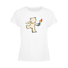 Merchcode T-Shirt &raquo;Ladies Brandalised - Molotov Teddy Box Tee&laquo; 1 Stk. white XXL XXL Regular fit mit regul&auml;rer L&auml;nge, klassischer Rundhalsausschnitt...