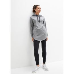 bonprix Damen bonprix Jogginganzug &raquo;Jogginganzug mit Long-Sweatshirt und Leggings (2-teilig)&laquo; Jogginganzug (2-teilig) grau 52/54 (XXL)