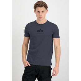 Alpha Industries Herren Rundhalsshirt &raquo;Basic T ML&laquo; Baumwolle, regular fit grau 3XL