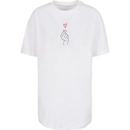 Merchcode T-Shirt &raquo;Damen Ladies K Heart Oversized Boyfriend Tee&laquo; 1 Stk. white XL XL Vielseitige T-Shirts f&uuml;r jeden Anlass