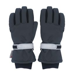 MaxiMo Damen MaxiMo Thermohandschuhe 1 Paar, mit reflektierendem Verschluss, Fleecefutter, Strickb&uuml;ndchen schwarz