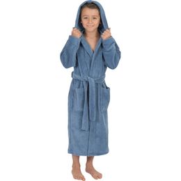 WEWO-Fashion WEWO FASHION Kinderbademantel &raquo;8521&laquo; mit G&uuml;rtel, 1 Stk. Soft Touch jeansblau 122/128 kuschelweiche Kinderbadejacke
