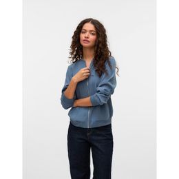 V&eacute;ro Moda Vero Moda Damen Bomberjacke &raquo;VMCOCO L/S BOMBER NOOS&laquo; in modisch kurzer Form, mit Stretch blau XS