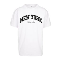UPSCALE BY MISTER TEE T-Shirt &raquo;Herren New York College Oversize Tee&laquo; 1 Stk. white XS XS Vielseitige T-Shirts f&uuml;r jeden Anlass