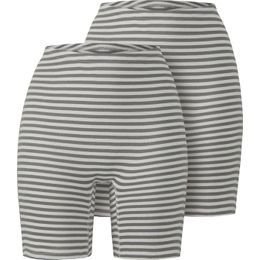 w&auml;schepur Damen Longpanty in Ringel-Optik anthrazit-geringelt Gr&ouml;&szlig;e 36/38