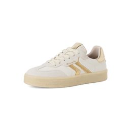 Tamaris Sneaker Damen Gr&ouml;&szlig;e 36 gold / wei&szlig; / offwhite